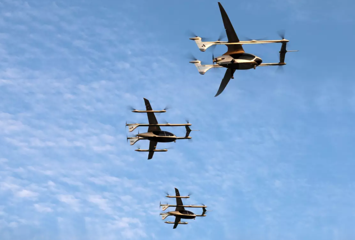 Formation Flight of Autonomous eVTOL Aircraft - Advanced Air Mobility Intl