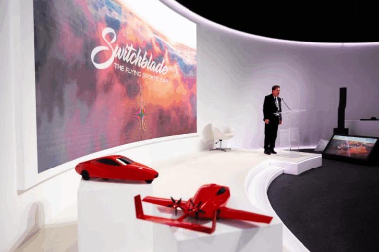 Samson Sky CEO Presents Switchblade Flying Sports Car at Dubai World ...